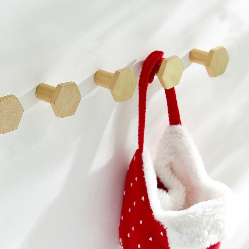 Hexagon Brass Coat Rack Wall Mounted Towel Hooks Metal - Etsy