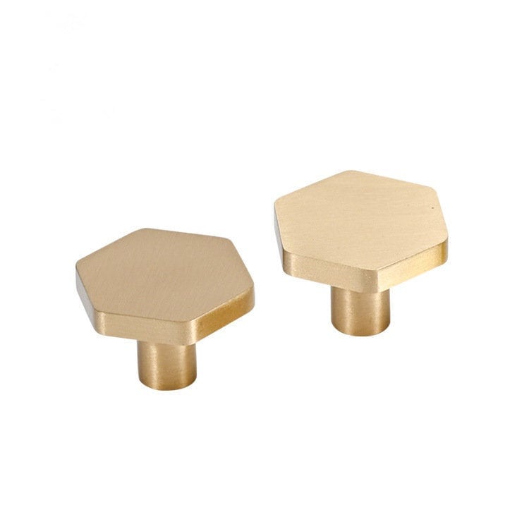 Home Improvement Knobs & Pulls Solid Brass Hexagon Cabinet Knobs etna.com.pe