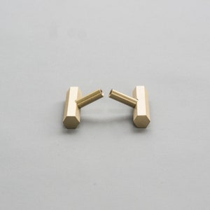 Hexagon Cabinet Kitchen Knobs Handles Brass Gold Drawer Cupboard ...