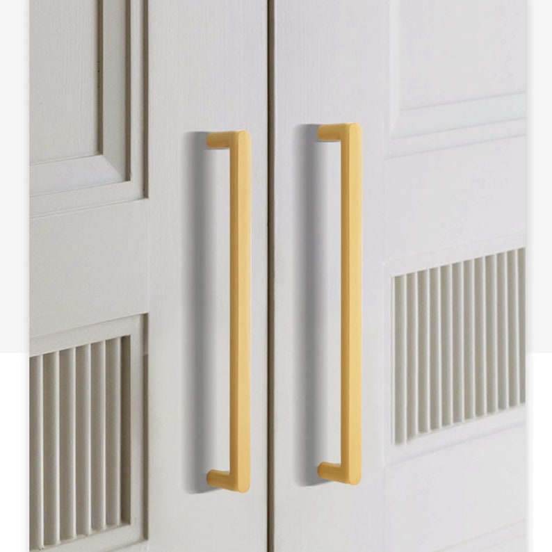 Minimalism Solid Brass Kitchen Cabinet Pulls and Handles Gold - Etsy Australia
