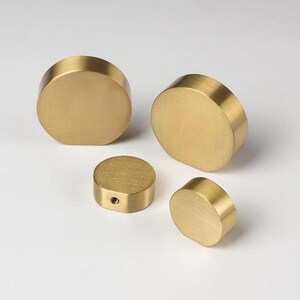 Modern Brushed Brass Kitchen Cabinet Knobs Gold Furniture Cupboard ...