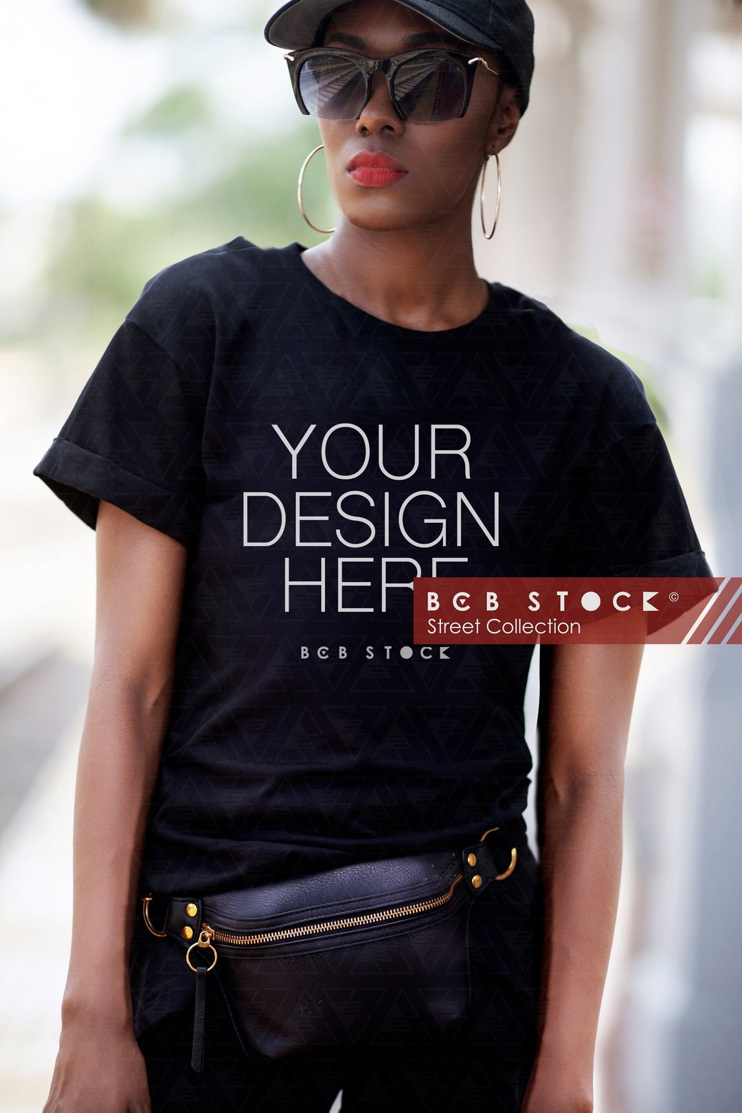 Black Tshirt Mockup, Diverse Mockups, Black Model Mockup, Female Model ...