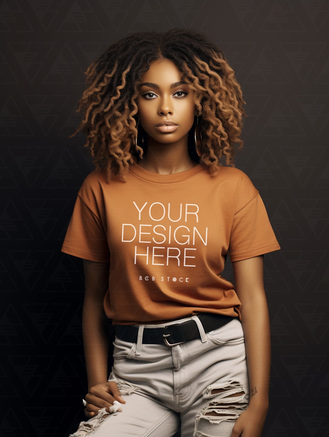 Toast Tshirt Mockup, Black Model Mockup, Plus Size Mockup, Bella Canvas ...