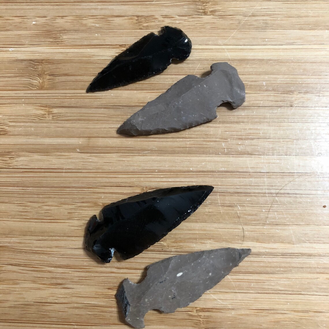 Arrowhead Set 2 Piece Obsidian Flint - Etsy