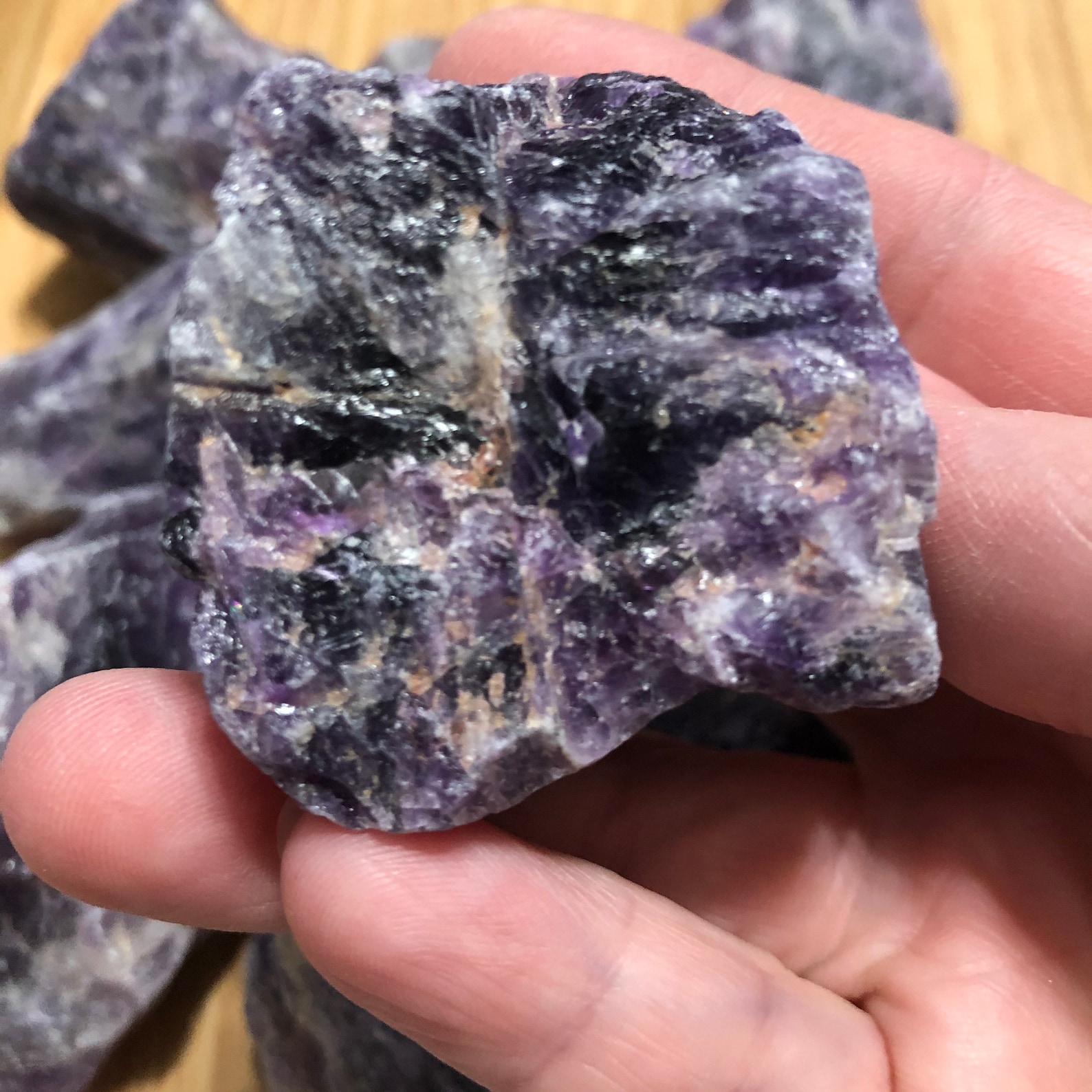 Chevron Amethyst Raw Natural Crystals | Etsy