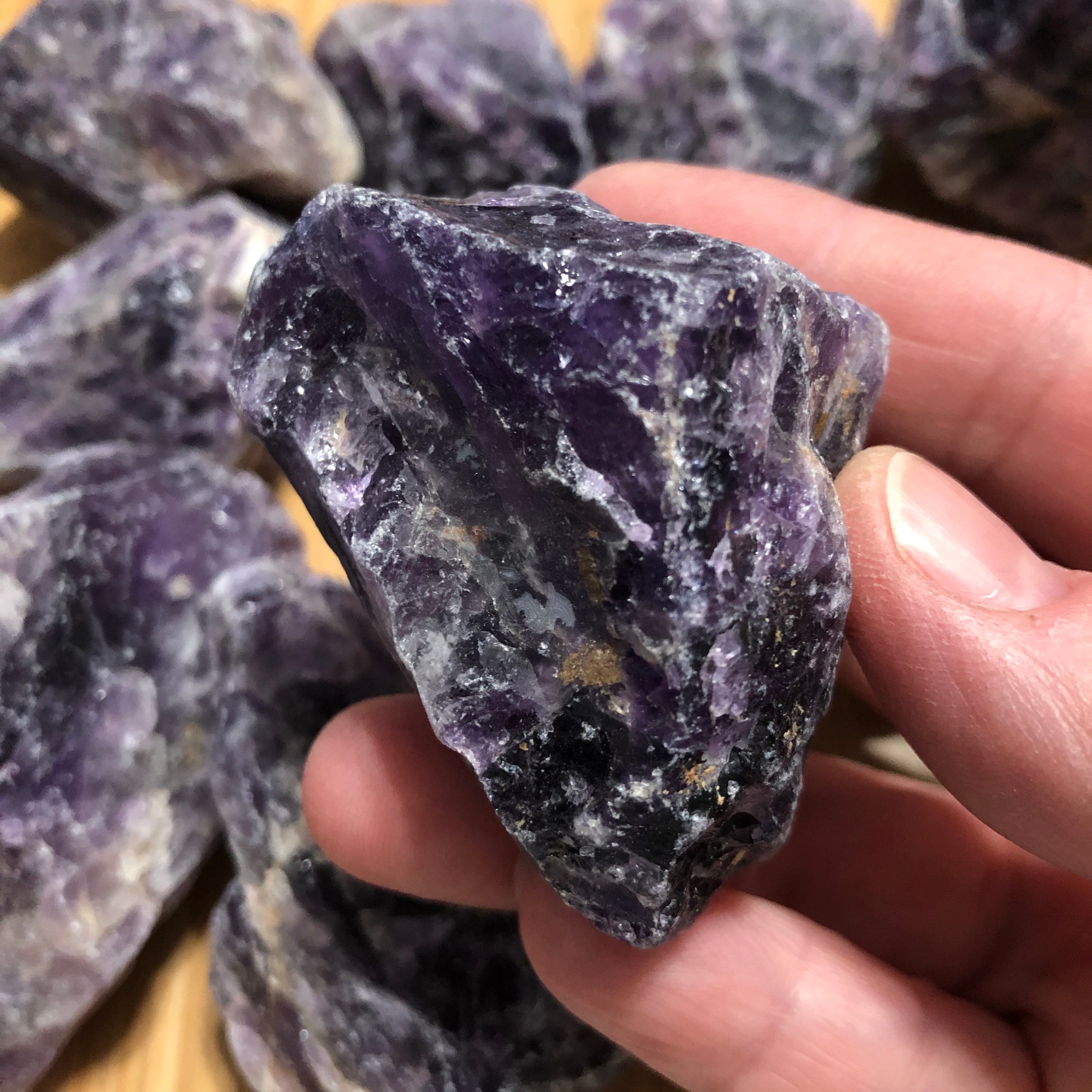 Chevron Amethyst Raw Natural Crystals | Etsy