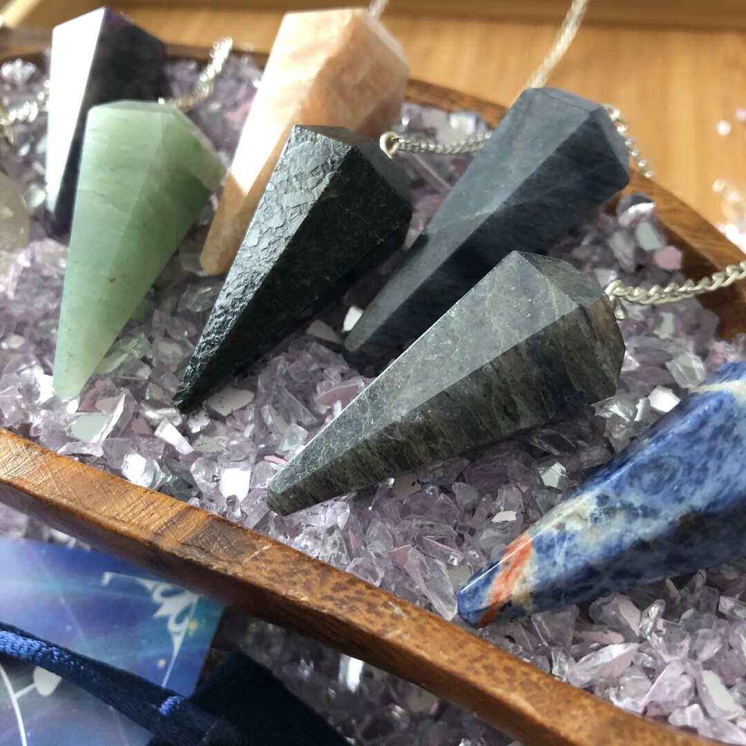 Pendulum Crystal Gemstone with Your Choice of Pendulum with or without ...
