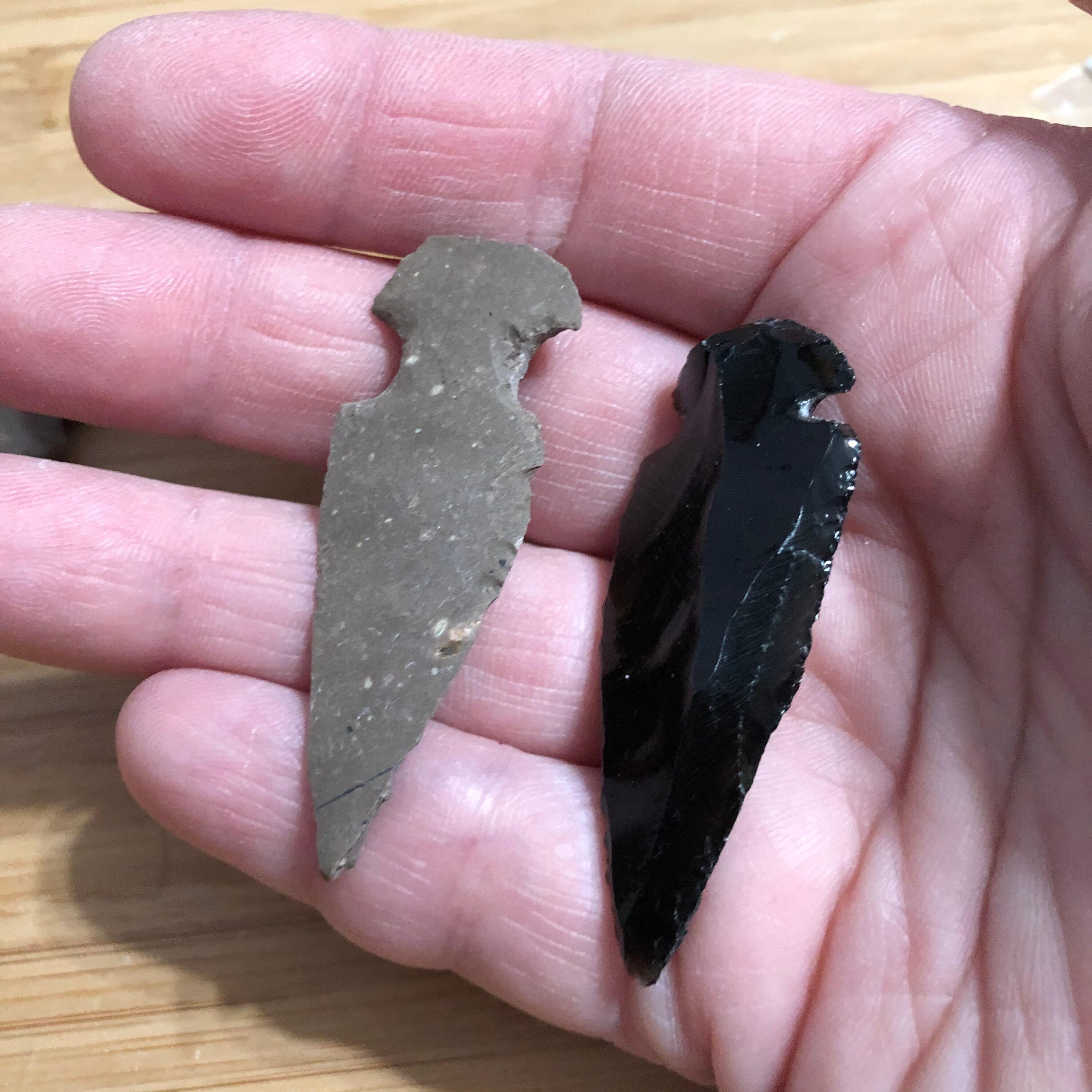 Arrowhead Set 2 Piece Obsidian Flint | Etsy