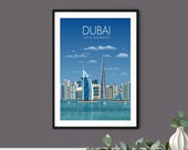 Travel Poster of Dubai Travel Print of Dubai City of Dubai - Etsy