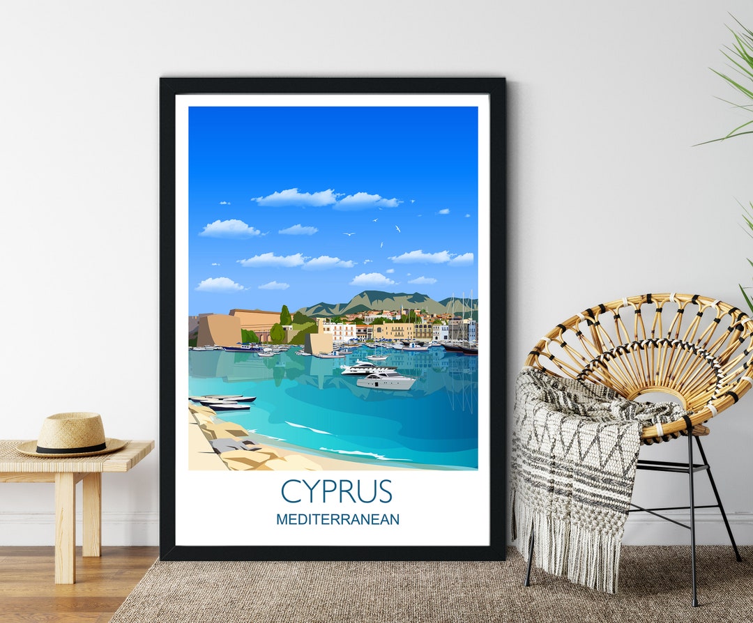 Cyprus Travel Print, Travel Poster of Cyprus, Cyprus Travel Poster ...