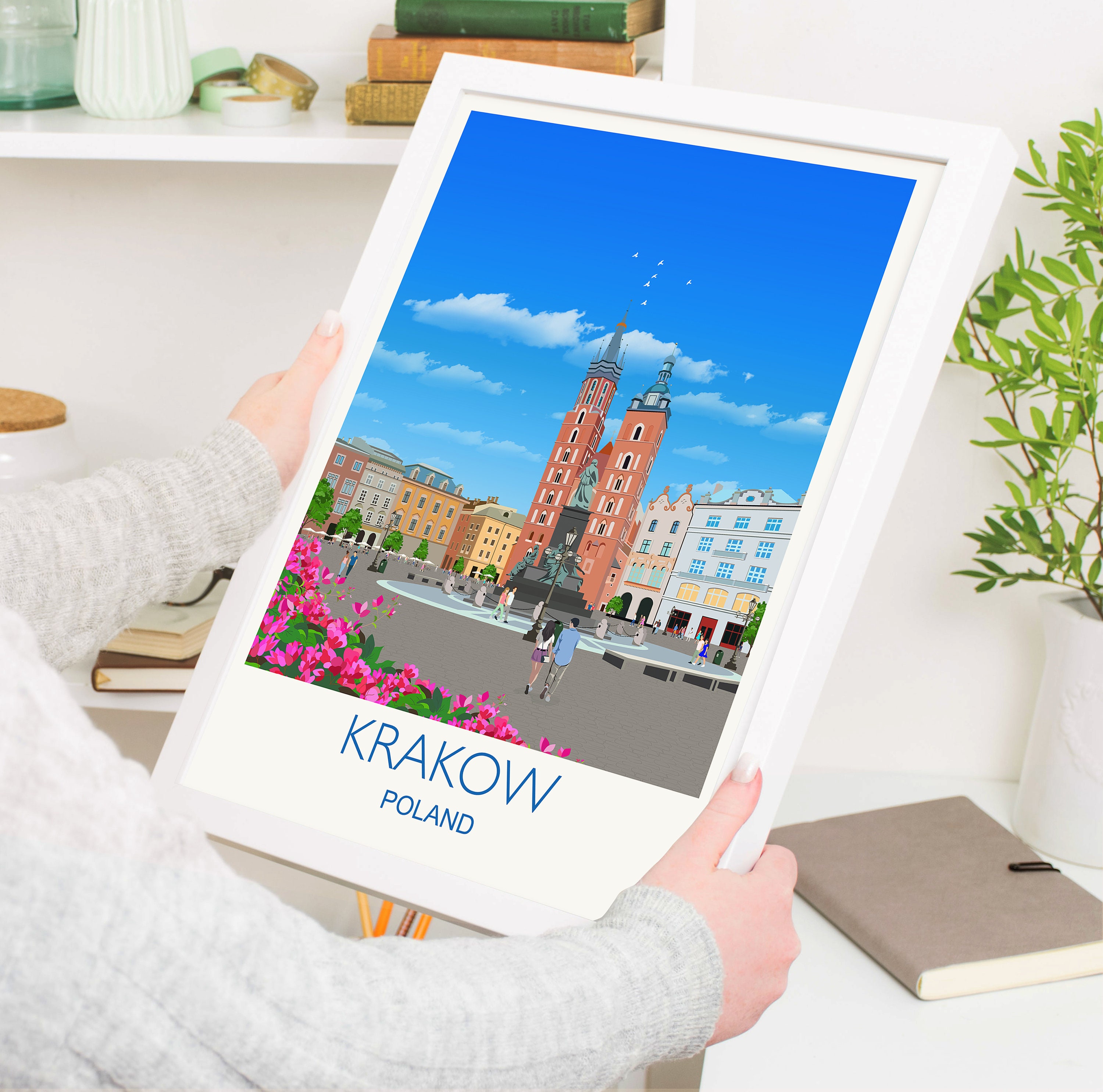 Krakow Travel Poster, Travel Print of Krakow, Poland, Krakow Gift ...