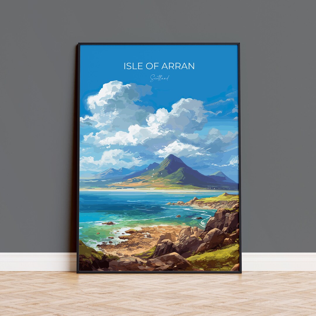 Isle of Arran Poster, Travel Print of Isle of Arran, Scotland Art ...