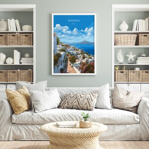 Bodrum Travel Poster, Travel Print of Bodrum, Turkey Poster, Bodrum ...