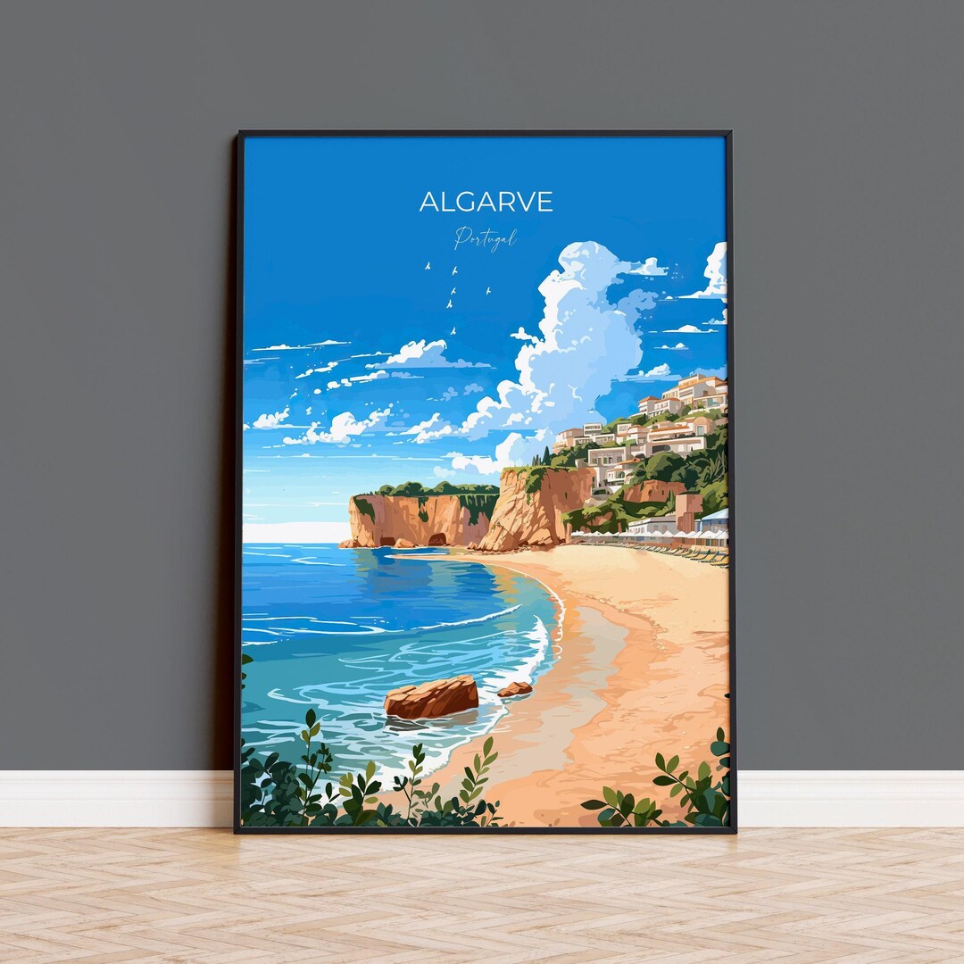 Algarve Travel Print, Travel Poster of Algarve, Portugal, Algarve Art ...