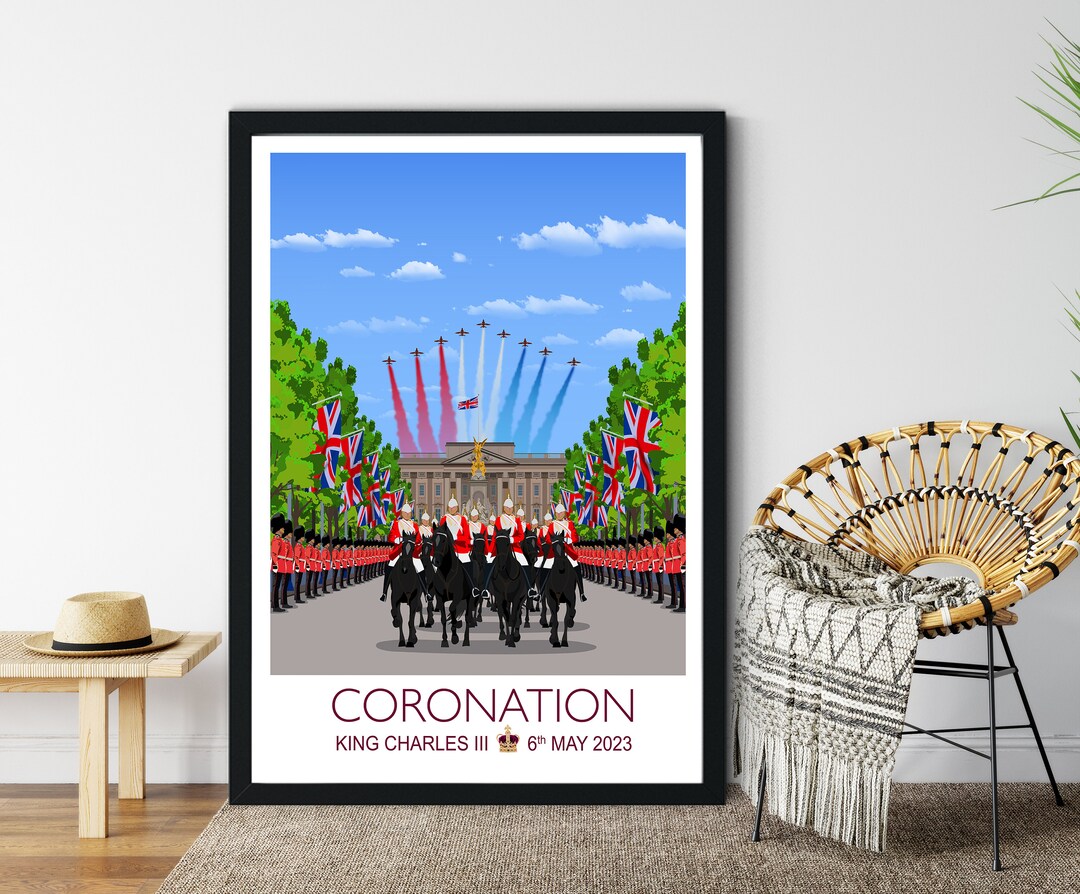 Coronation Poster of London , King Charles III Coronation Print, City ...