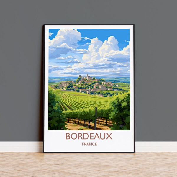 Bordeaux Wine Poster - Etsy