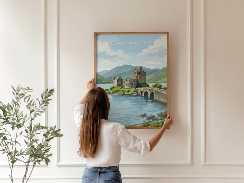 Eilean Donan Castle Scotland Travel Print, Scottish Highlands Castle ...