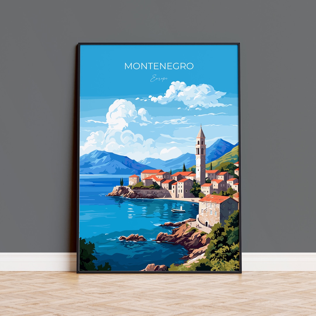 Montenegro Travel Print, Montenegro Travel Poster, Montenegro, Europe ...