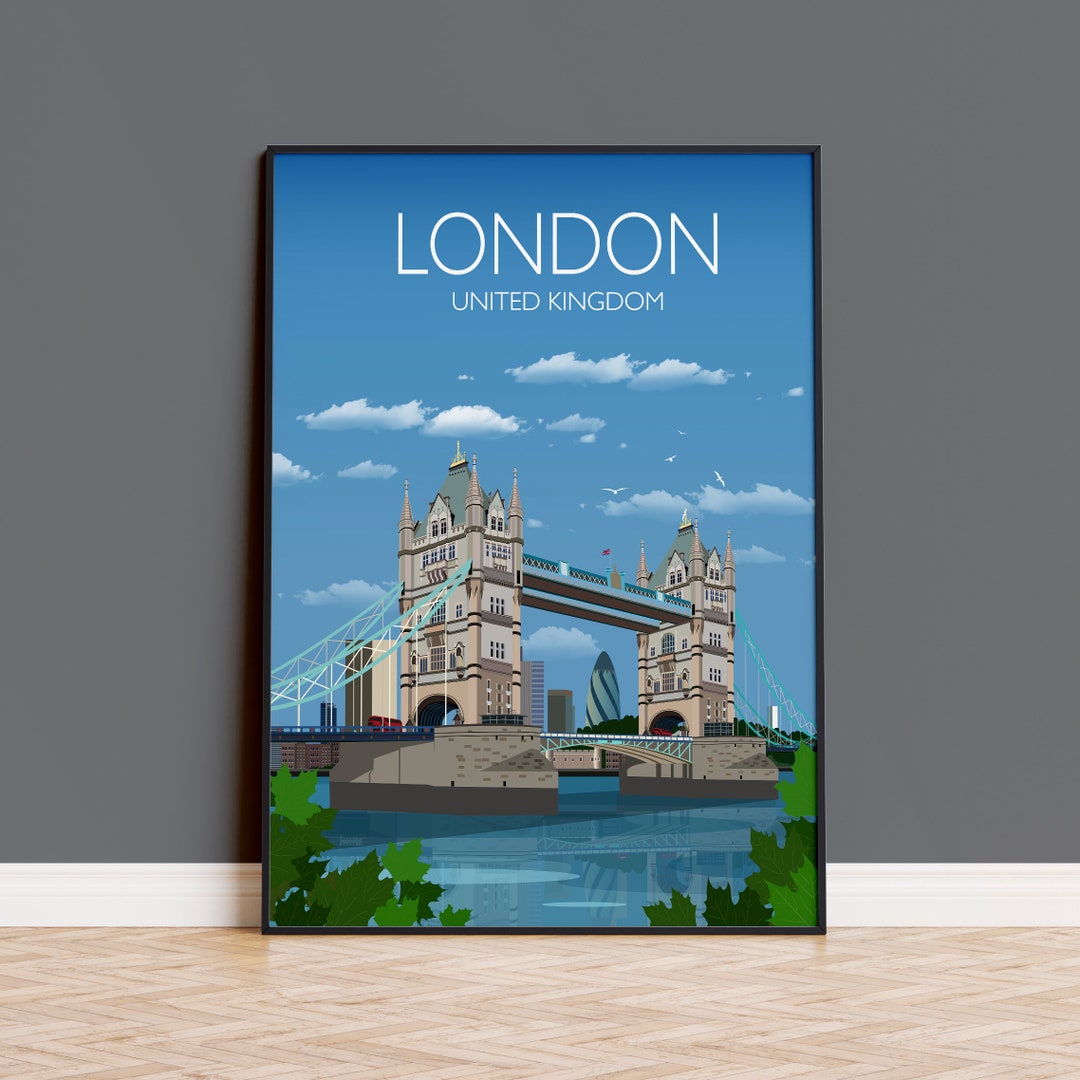 London Travel Print, Tower Bridge Poster, City of London, UK, UK Travel ...