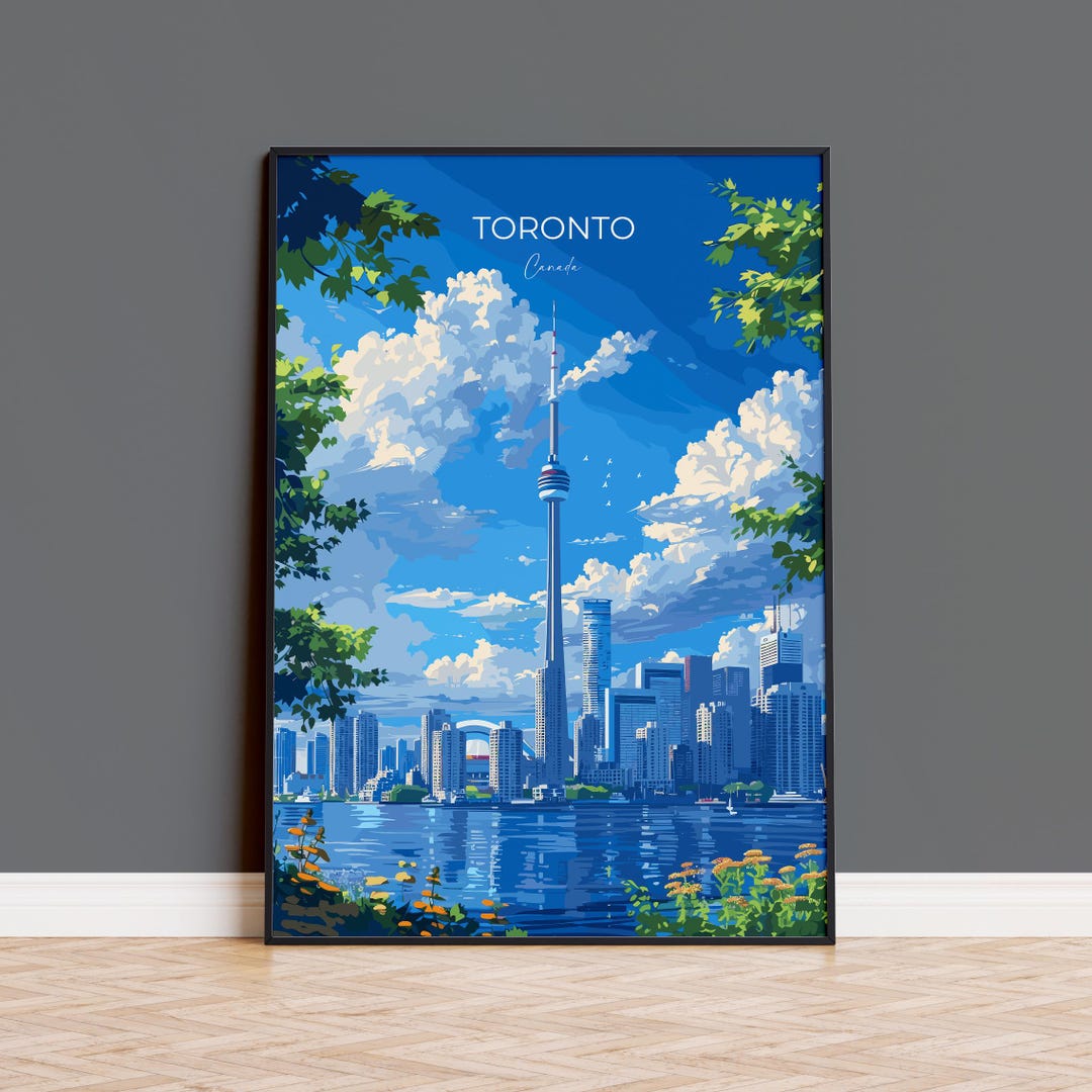 Toronto Travel Poster, Travel Print of Toronto, Canada Ontario Gift ...