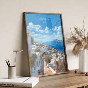 Bodrum Travel Poster, Travel Print of Bodrum, Turkey Poster, Bodrum ...