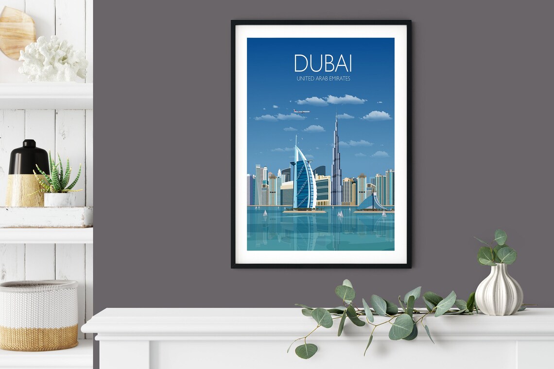 Travel Poster of Dubai Travel Print of Dubai City of Dubai - Etsy
