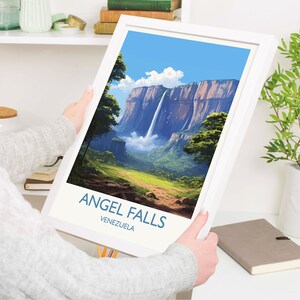 Angel Falls Poster, Travel Print of Angel Falls, Venezuela Art, Angel ...