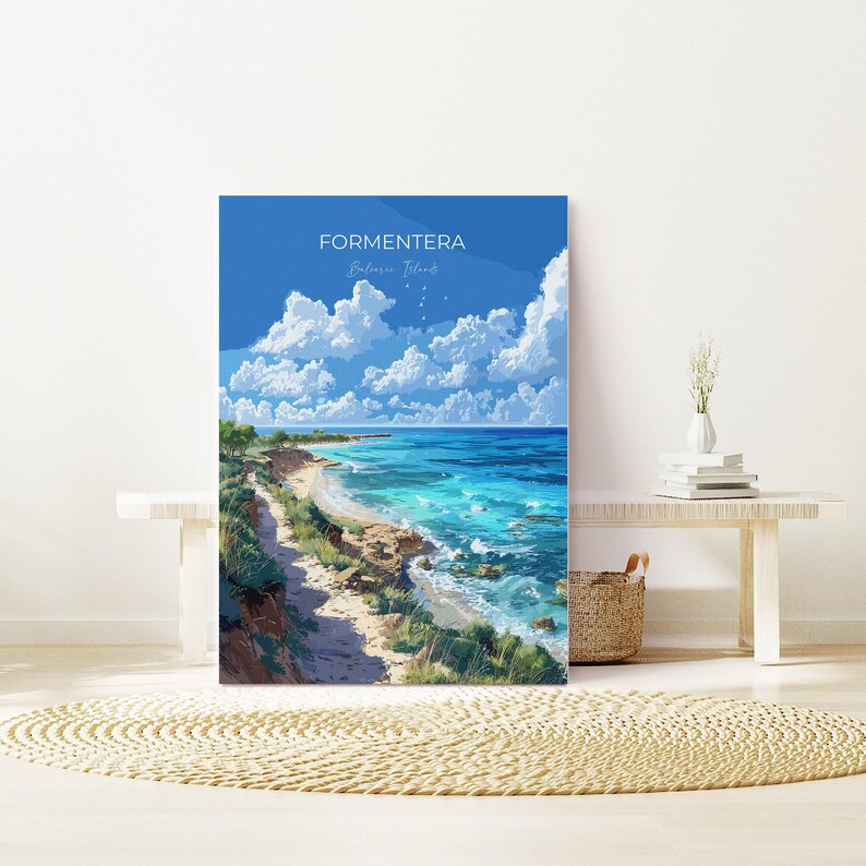 Formentera Travel Poster, Travel Print of Formentera, Balearic Islands ...