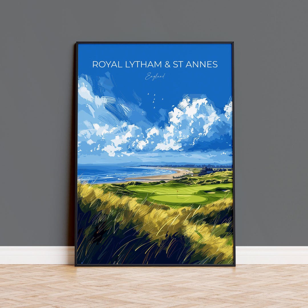 Royal Lytham & St Annes Travel Poster, Travel Print of Royal Lytham ...