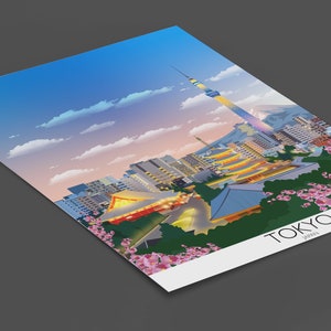 Travel Poster of Tokyo, Travel Print of Tokyo, City of Tokyo, Japan ...