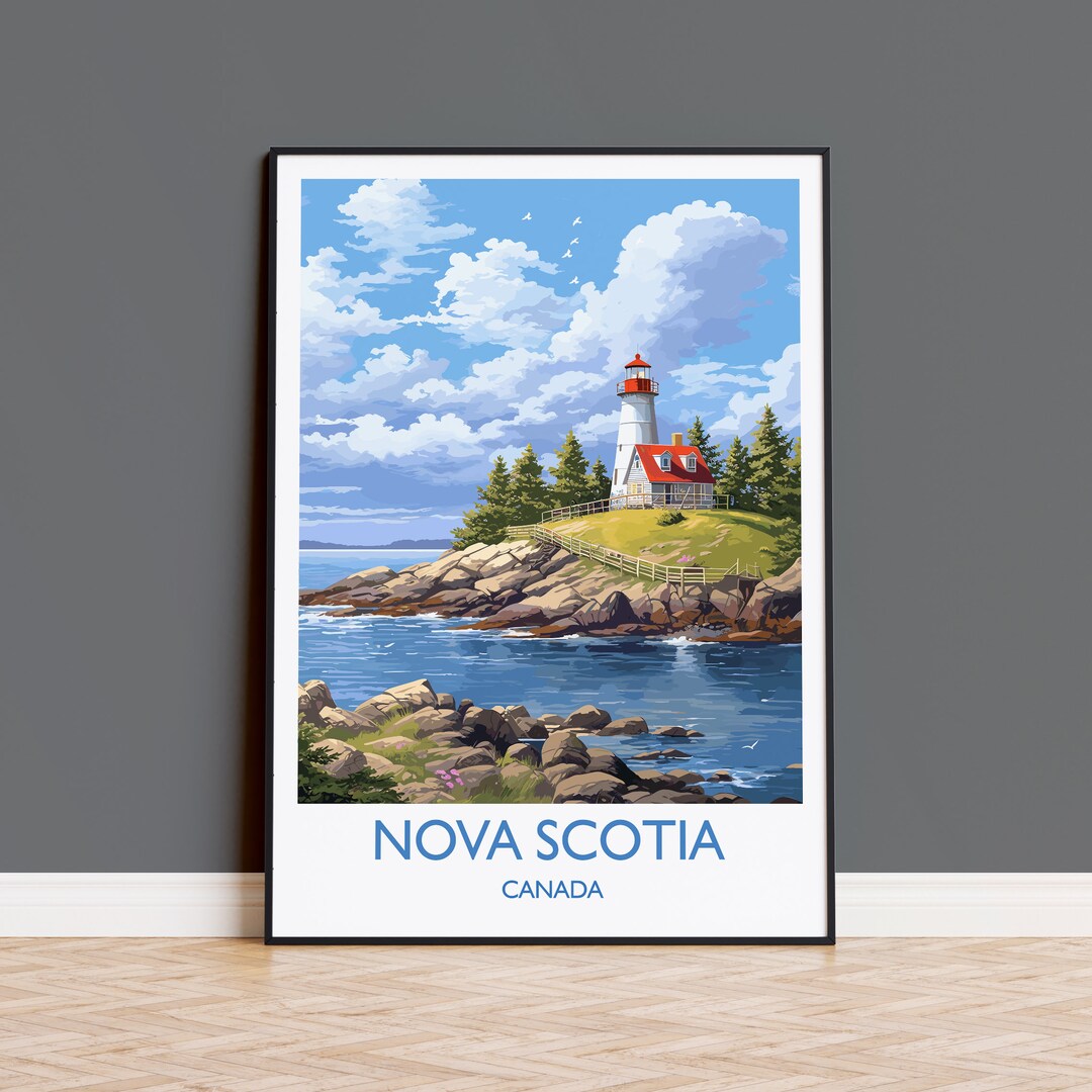Nova Scotia Print, Travel Poster of Nova Scotia, Nova Scotia Gift ...