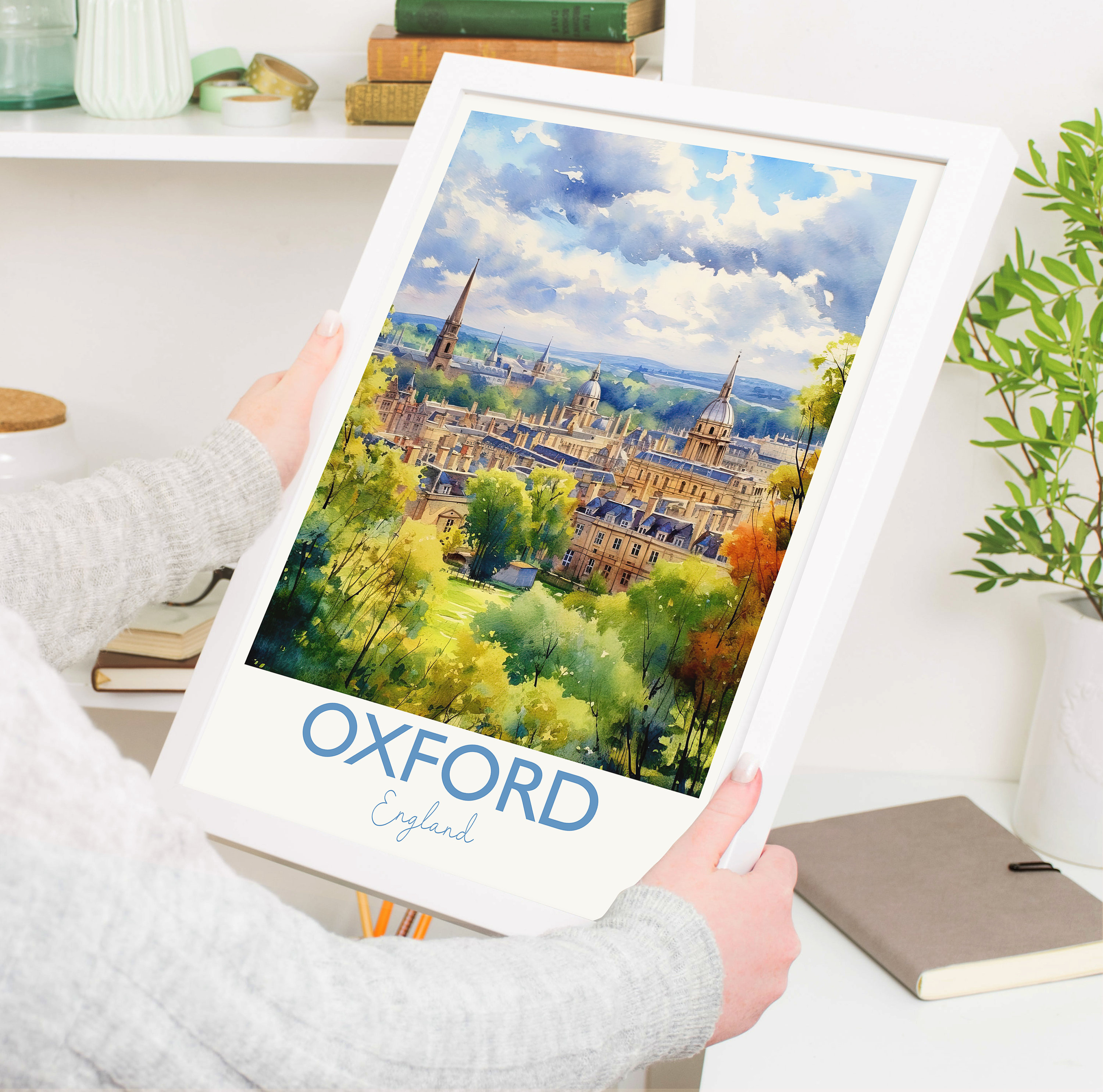 Oxford Poster, Travel Print of Oxford, England, Oxford Art Gift, Travel ...