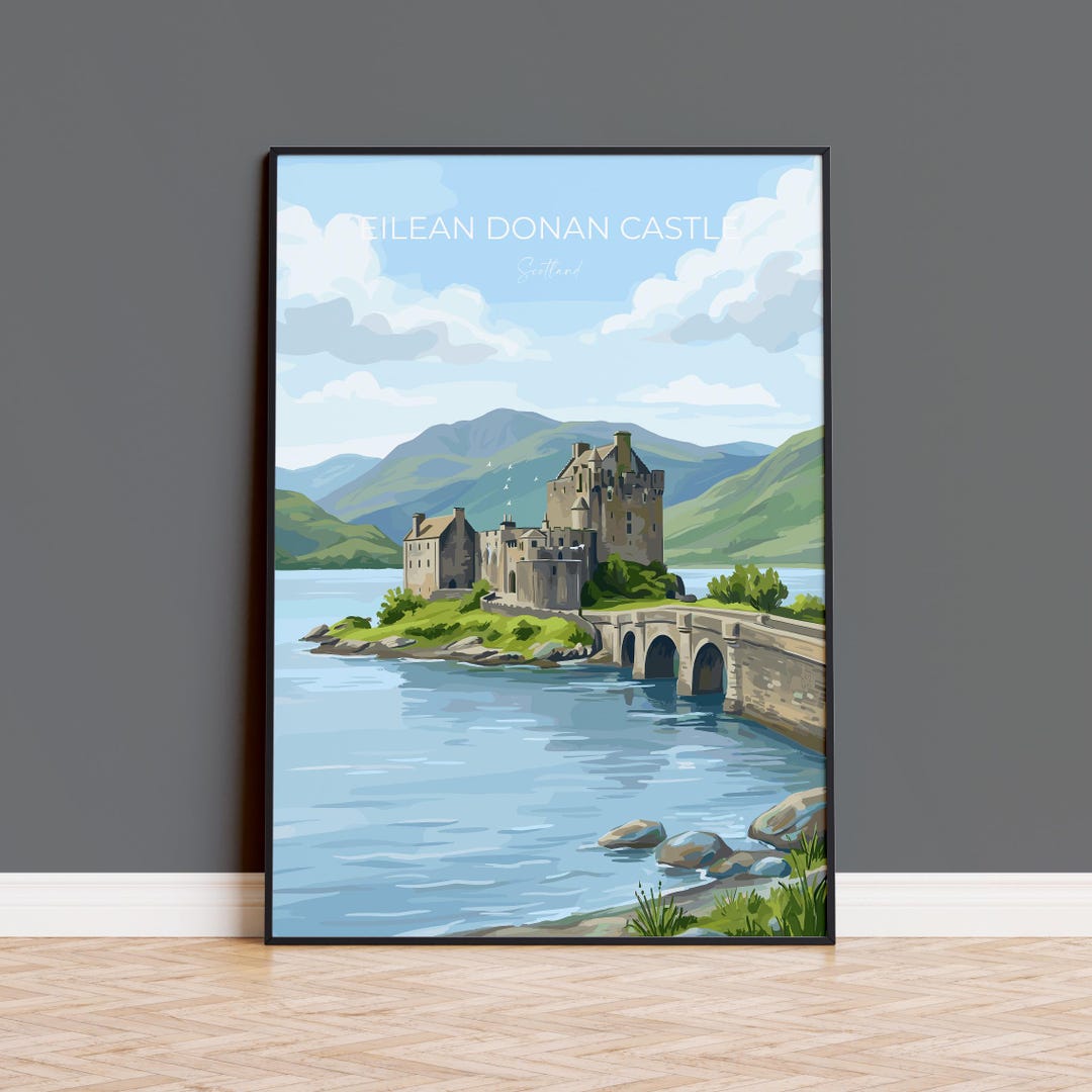 Eilean Donan Castle Scotland Travel Print, Scottish Highlands Castle ...