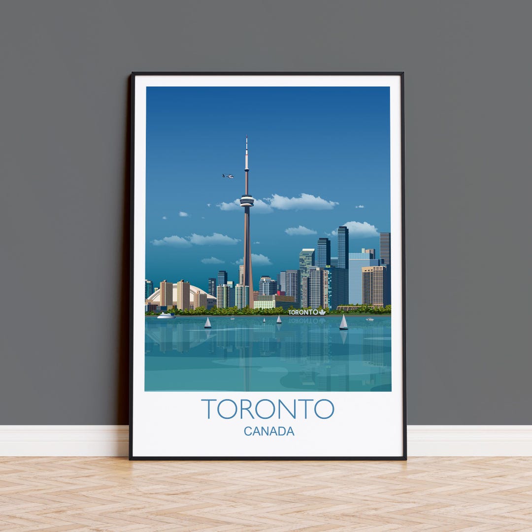 Toronto Travel Poster Gift, Toronto Skyline Wall Art, Toronto Art ...