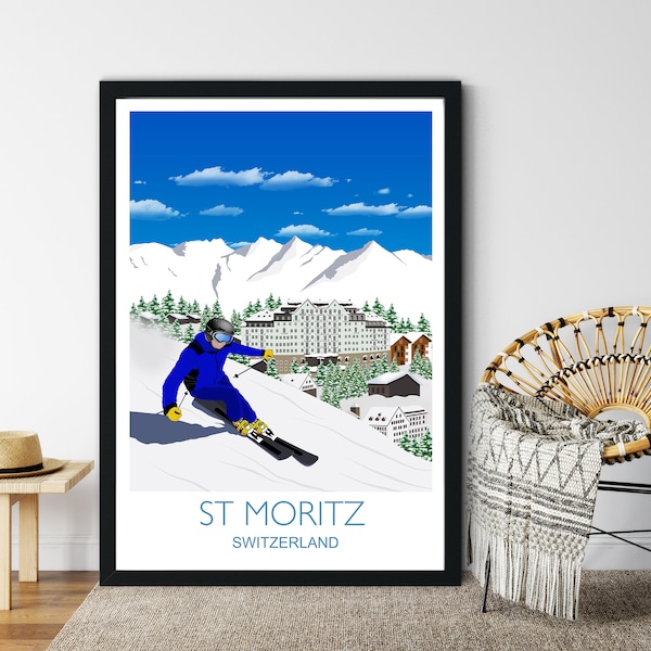 St Moritz Poster - Etsy