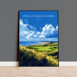 Royal Lytham & St Annes Travel Poster, Travel Print of Royal Lytham ...