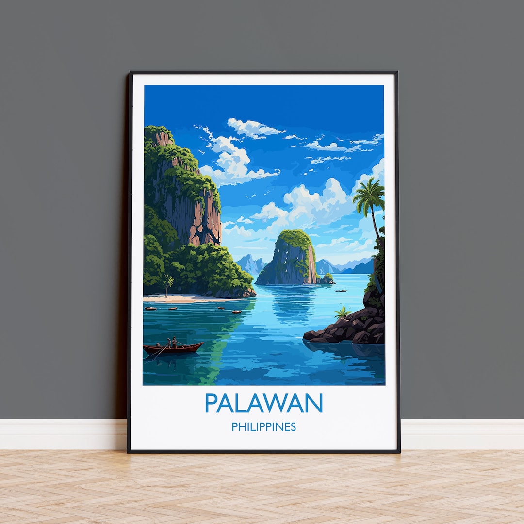 Palawan Travel Print, Travel Poster of Palawan, Palawan Gift ...