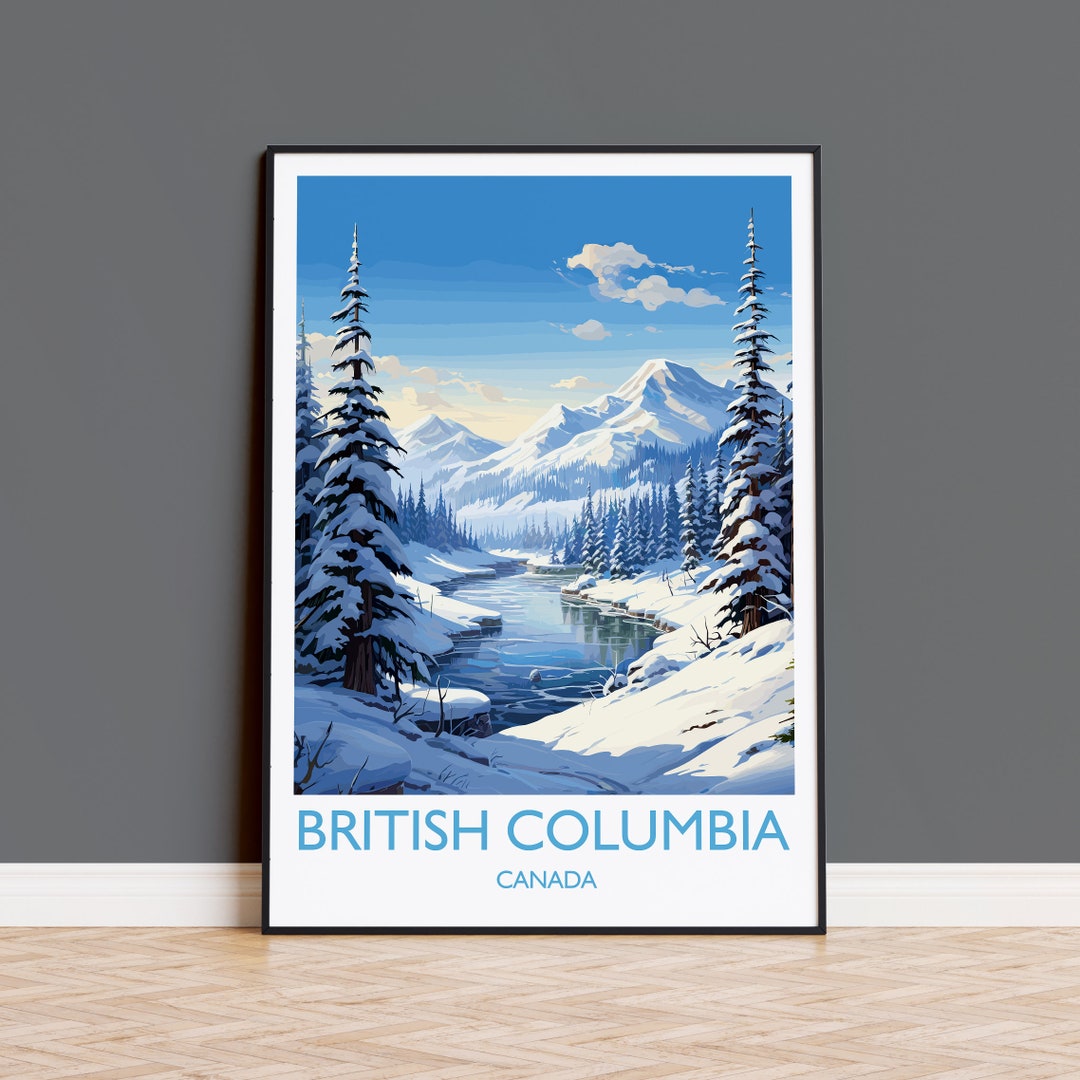 British Columbia Wall Art Travel Poster, Travel Print of British ...