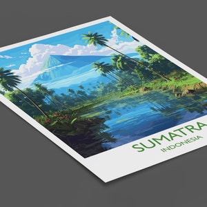 Sumatra Travel Print, Travel Poster of Sumatra, Indonesia, Sumatra Gift ...