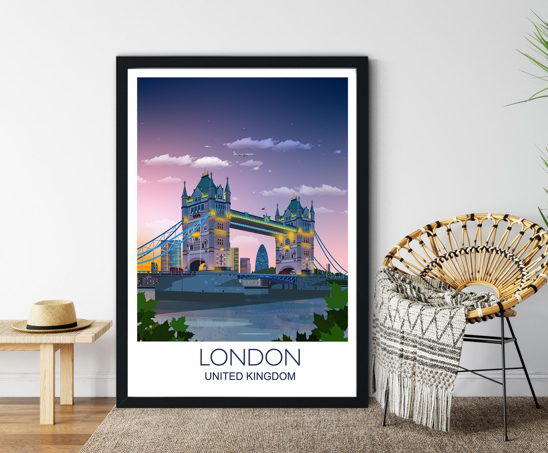 Tower Bridge London Poster , Travel Print of London, City of London, UK ...