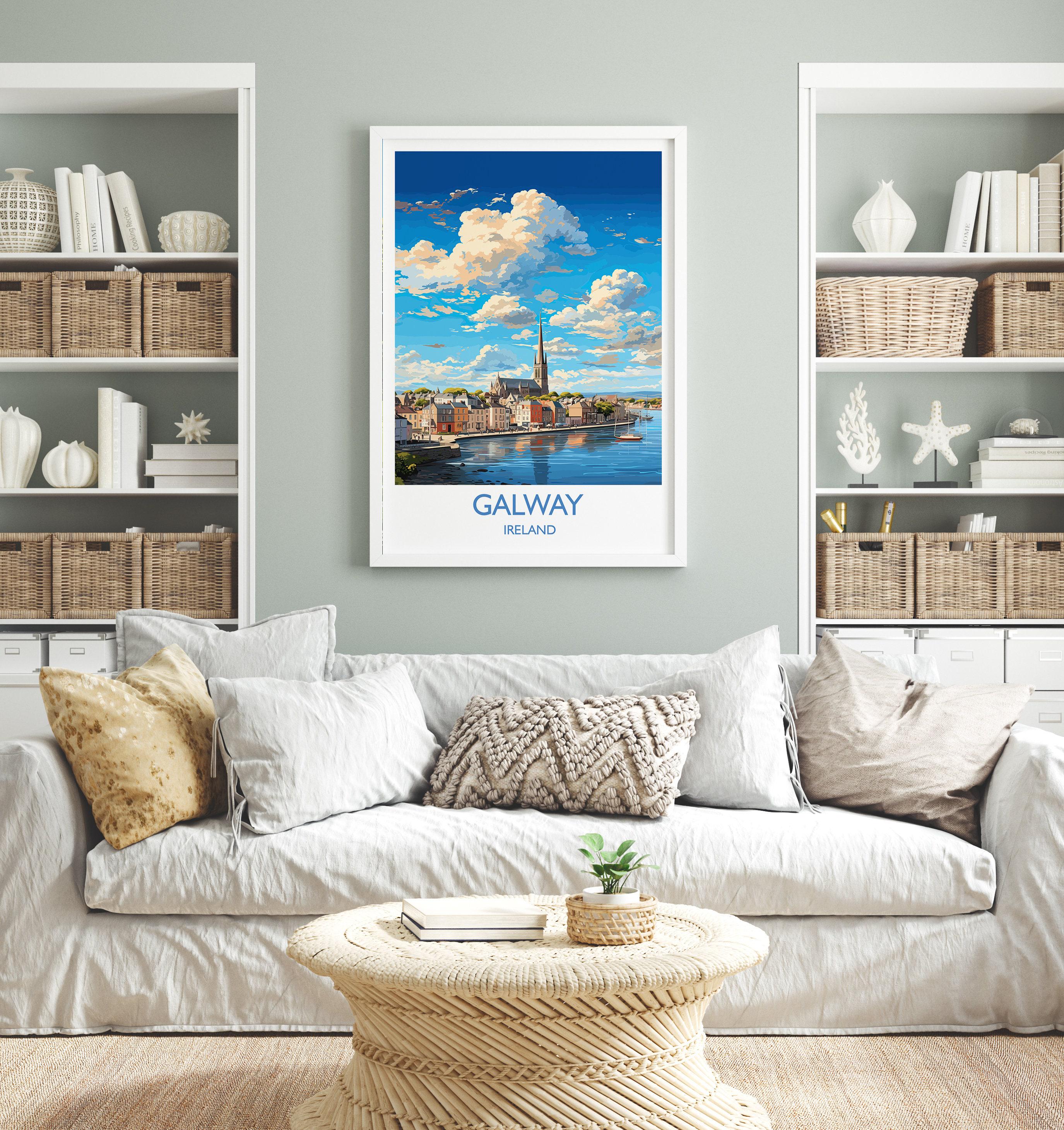 Galway Wall Art Poster, Travel Print of Galway, Ireland, Galway Art ...