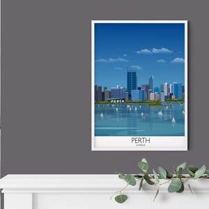 Travel Poster of Perth , Travel Print of Perth, City of Perth ...
