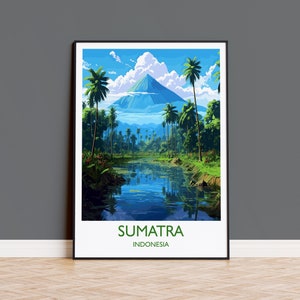 Sumatra Travel Print, Travel Poster of Sumatra, Indonesia, Sumatra Gift ...