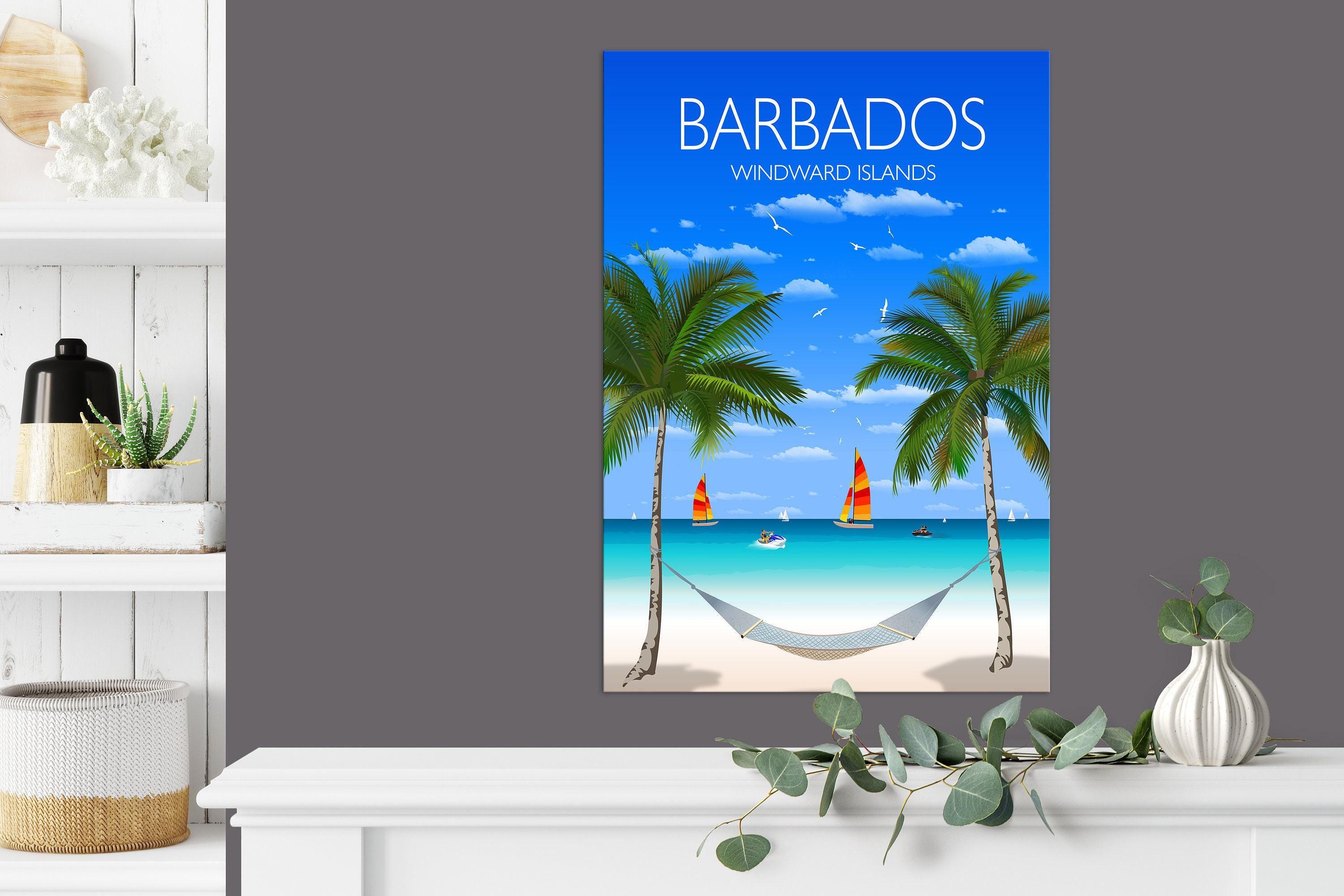 Travel Poster of Barbados, Travel Print of Barbados, Windward Islands ...