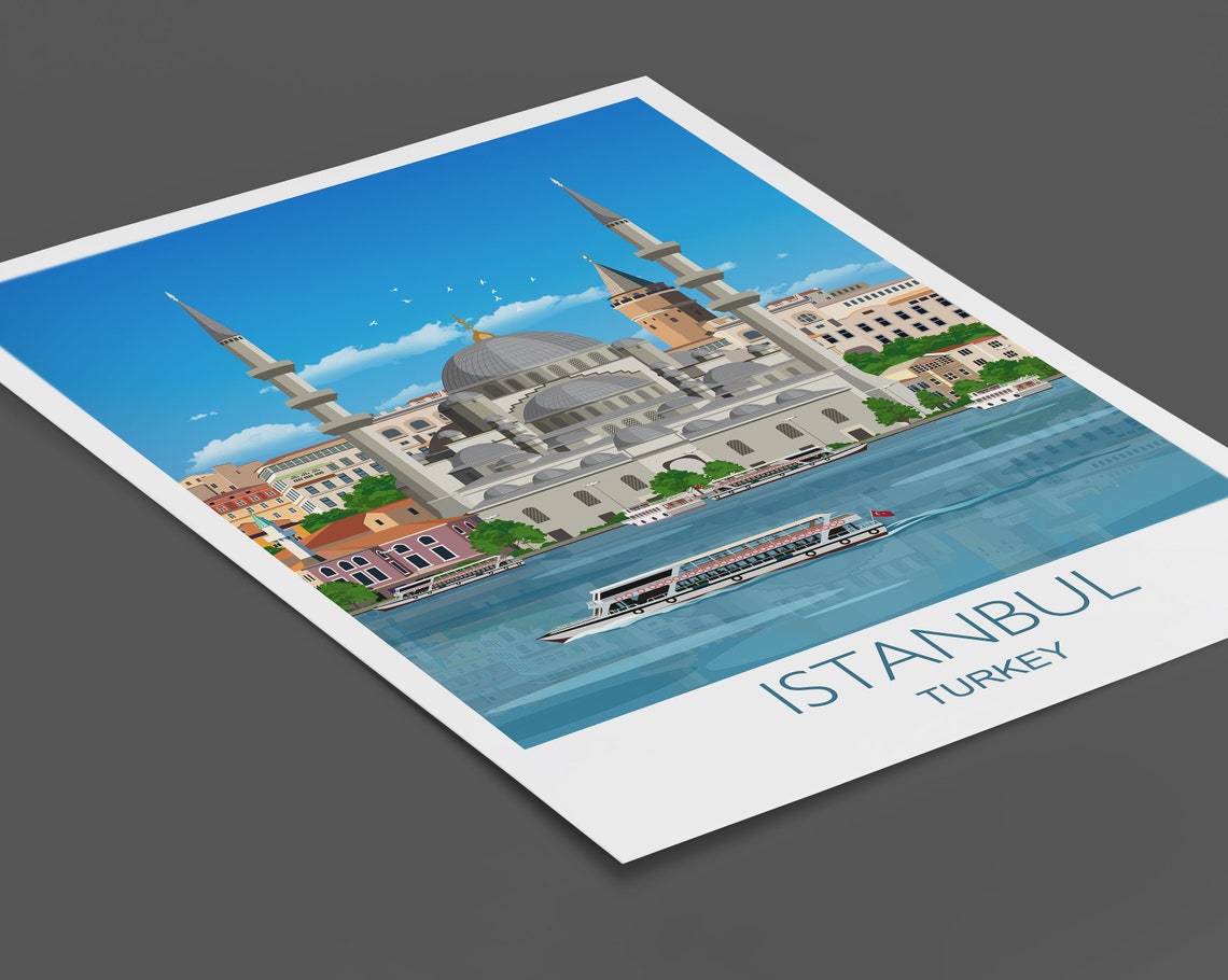 Travel Poster of Istanbul Travel Print of Istanbul Istanbul - Etsy