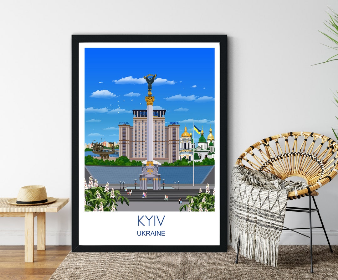 Kyiv Reise Poster, Reise Print von Kyiv, Kyiv Poster, Ukraine, Ukraine ...