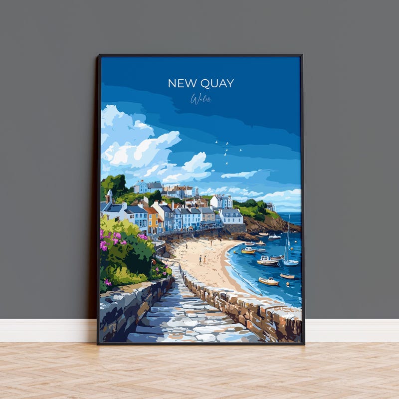 New Quay Wales Wall Art - Etsy UK