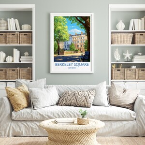 Berkeley Square Wall Art Travel Poster, Travel Print of Berkeley Square ...