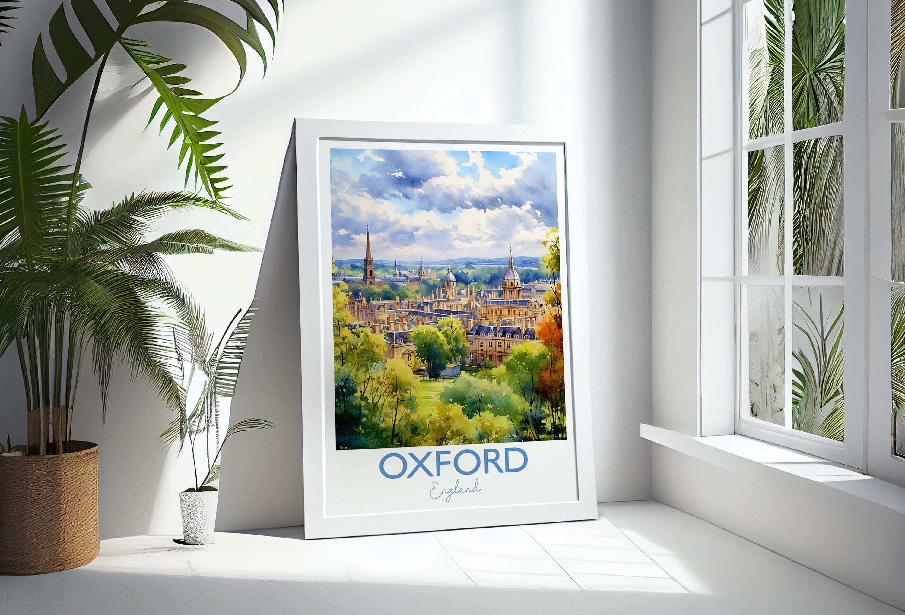 Oxford Poster, Travel Print of Oxford, England, Oxford Art Gift, Travel ...