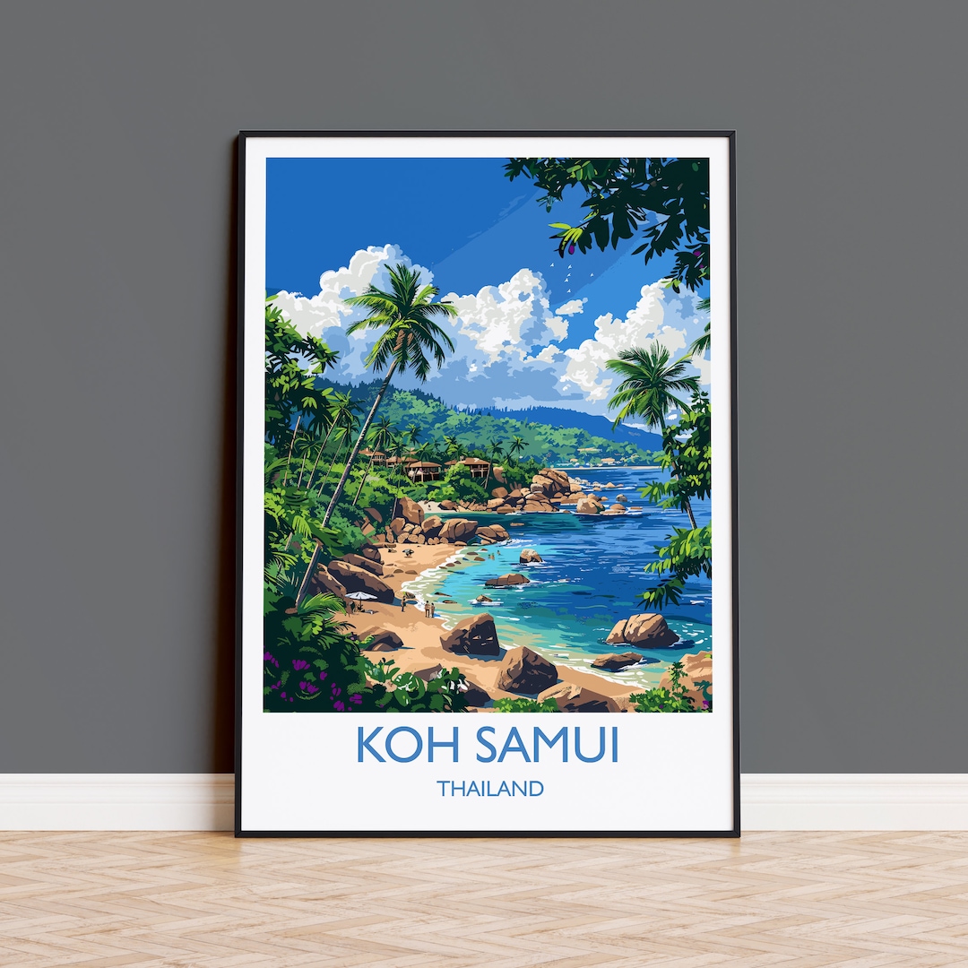 Koh Samui Travel Print, Travel Poster of Koh Samui, Thailand, Koh Samui ...